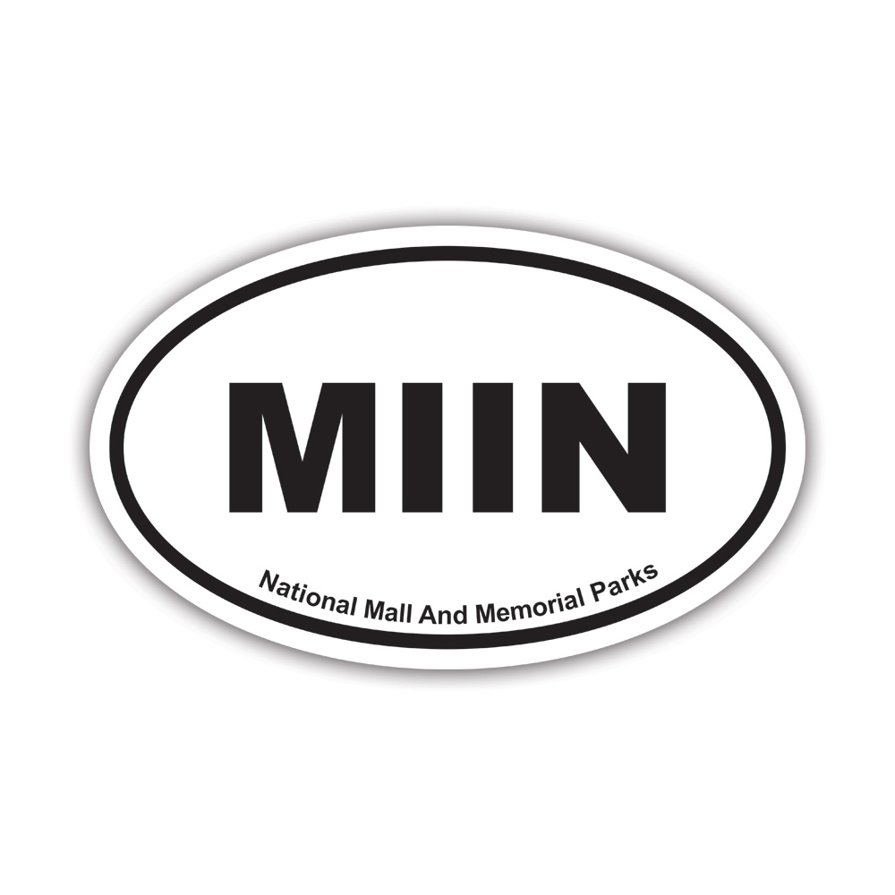 National Mall And Memorial Parks MIIN Oval Sticker Decal - Self Adhesive Vinyl - Weatherproof ...
