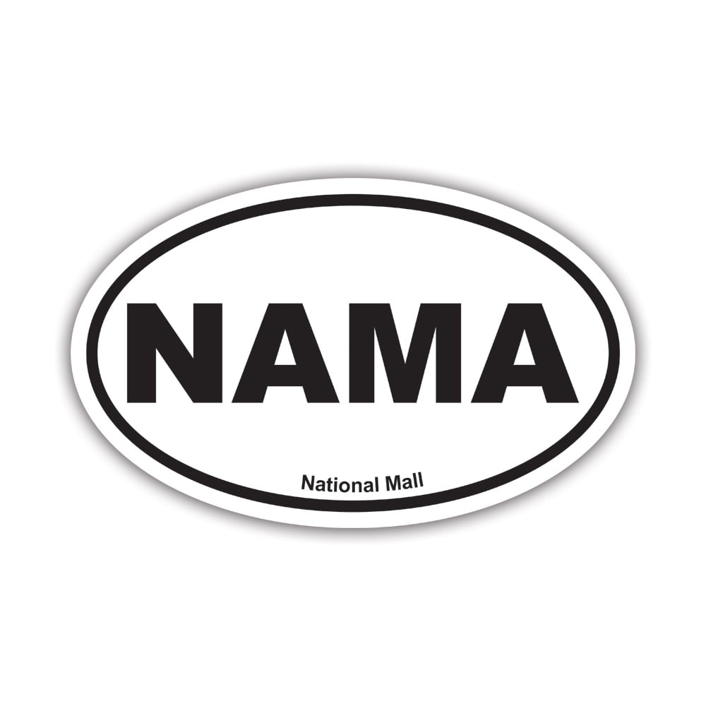 National Mall NAMA Oval Sticker Decal - Self Adhesive Vinyl ...