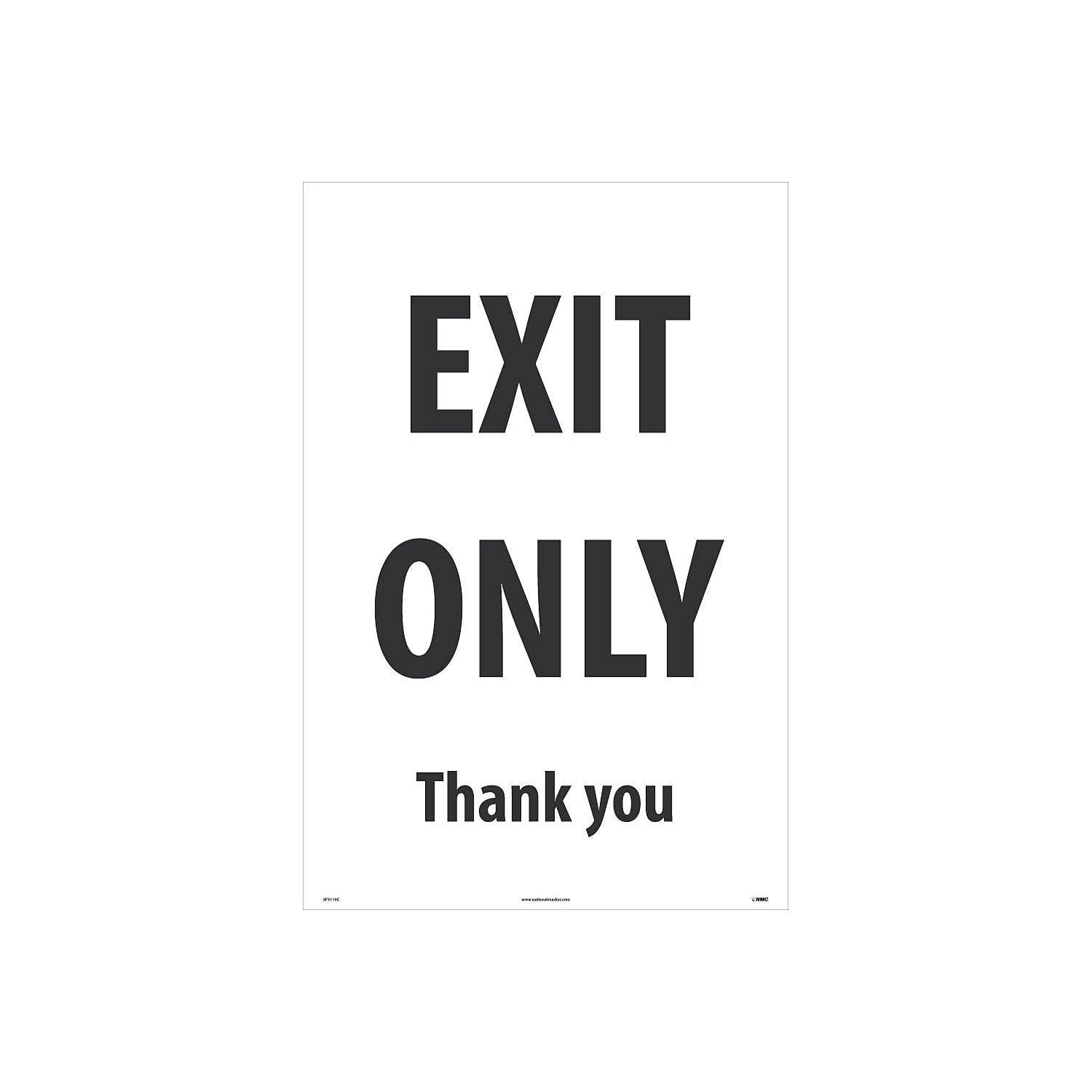 National Marker A-Frame Sign "Exit Only " 36" x 24" White/Black ...