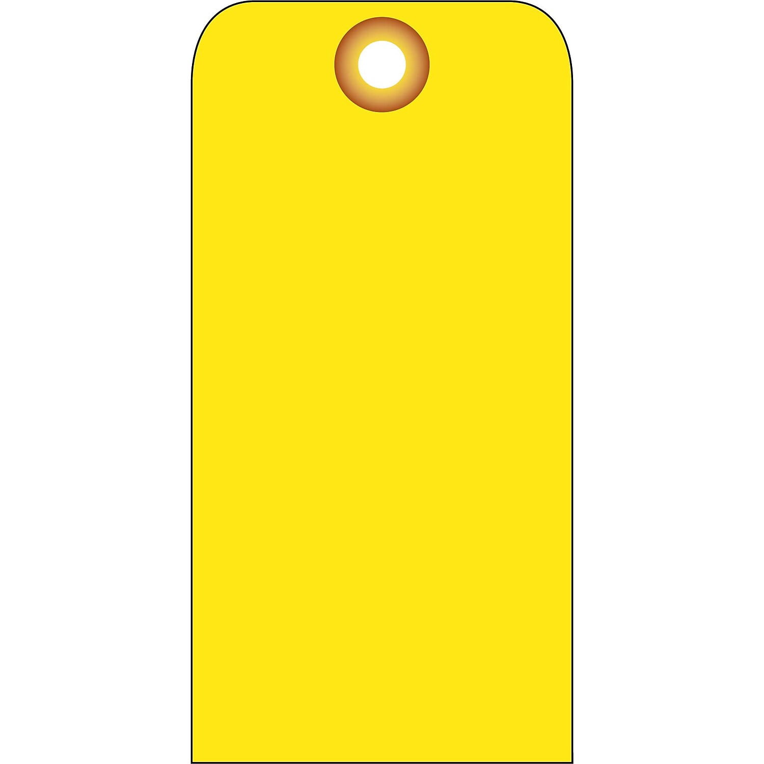National Marker Accident Prevention Tags Yellow Blank 6" x 3" .015 Mil ...