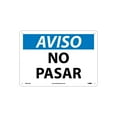 National Marker Aviso No Pasar 10X14 .040 Aluminum Caution Sign ...