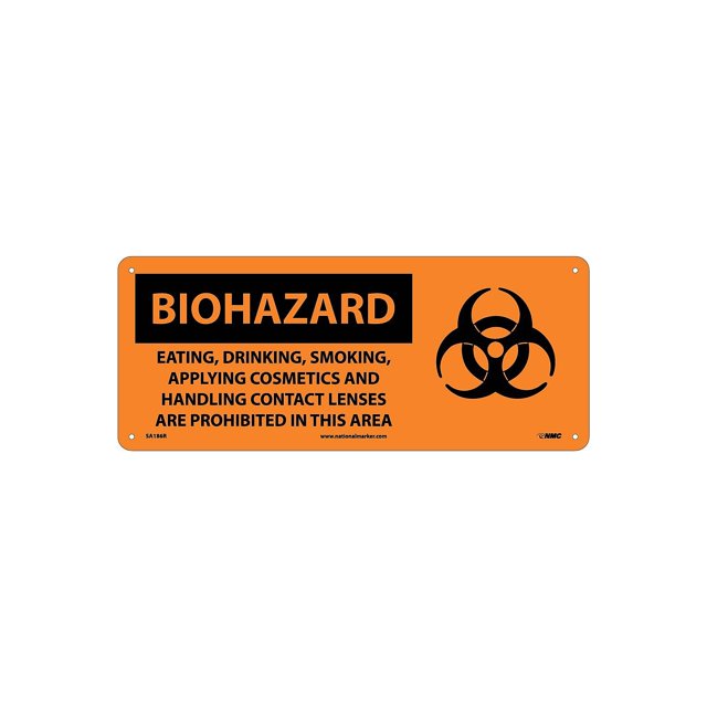 National Marker Biohazard; Eating Drinking Smoking Applying Cosmetics ...