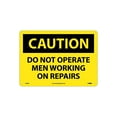 National Marker Caution Do Not Operate Men Working On Repairs 10X14 ...