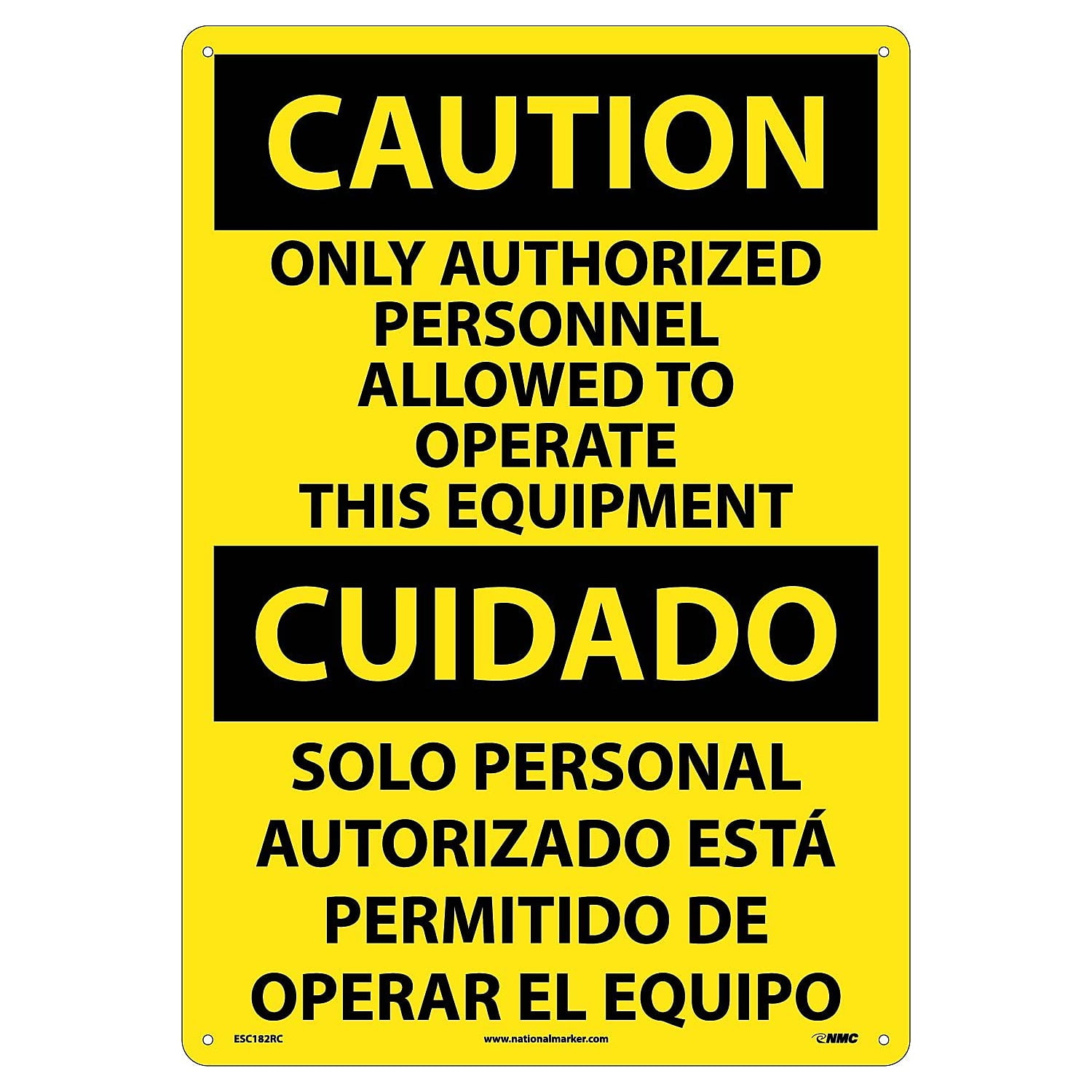 National Marker Caution Only Authorized Personnel Allowed To Operate ...