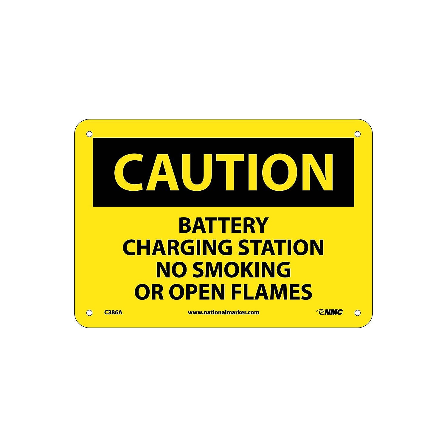 National Marker Caution Signs; Battery Charging Station No Smoking Or ...