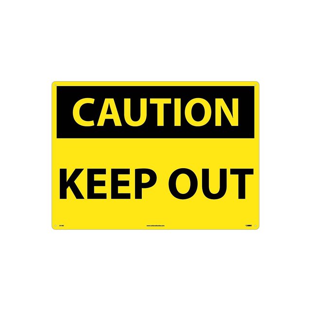National Marker Caution Signs; Keep Out 20X28 Rigid Plastic C41RD ...