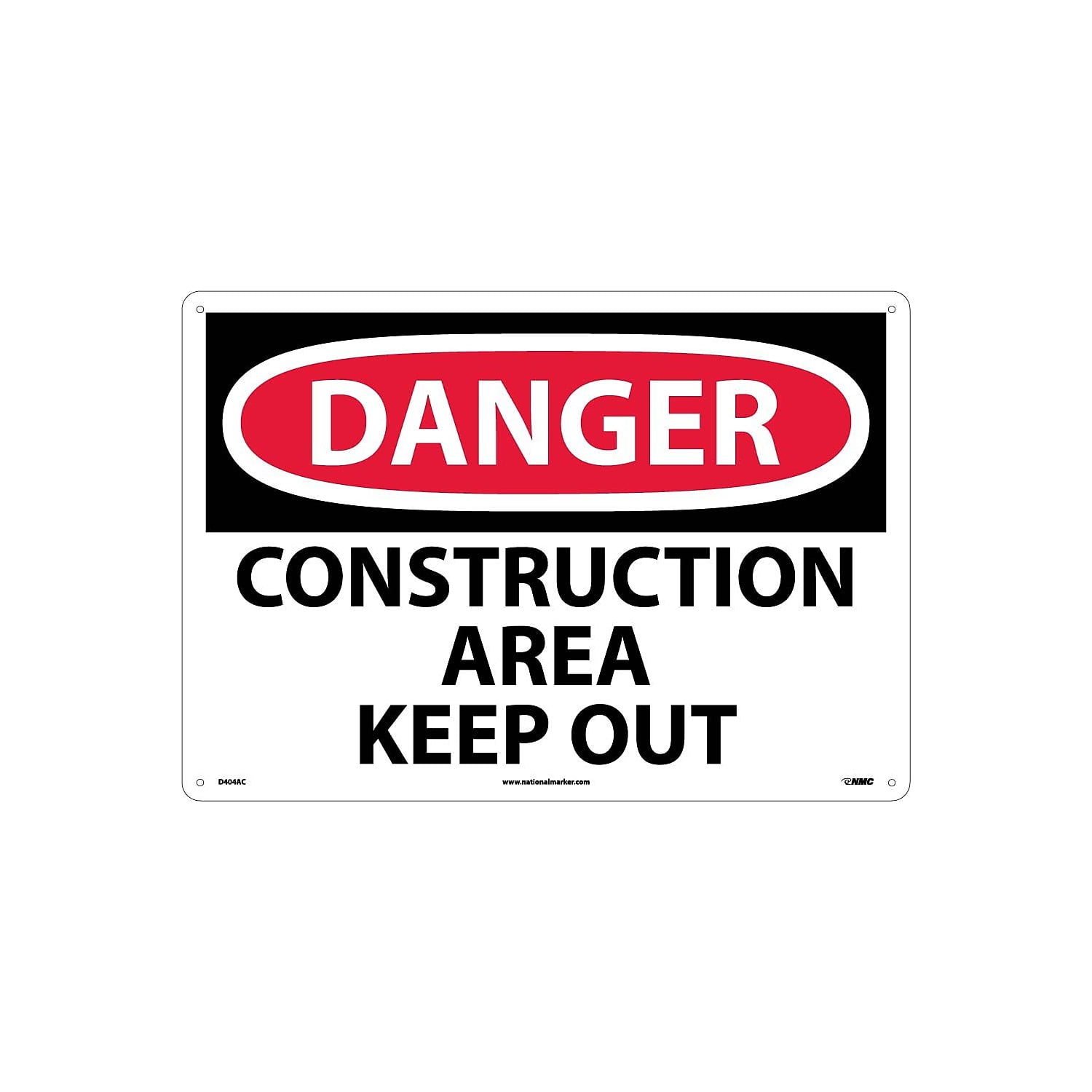 National Marker Construction Area Keep Out 14X20 .040 Aluminum Danger ...