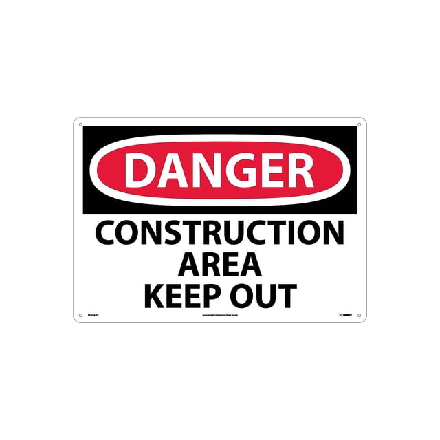 National Marker Construction Area Keep Out 14X20 .040 Aluminum Danger ...