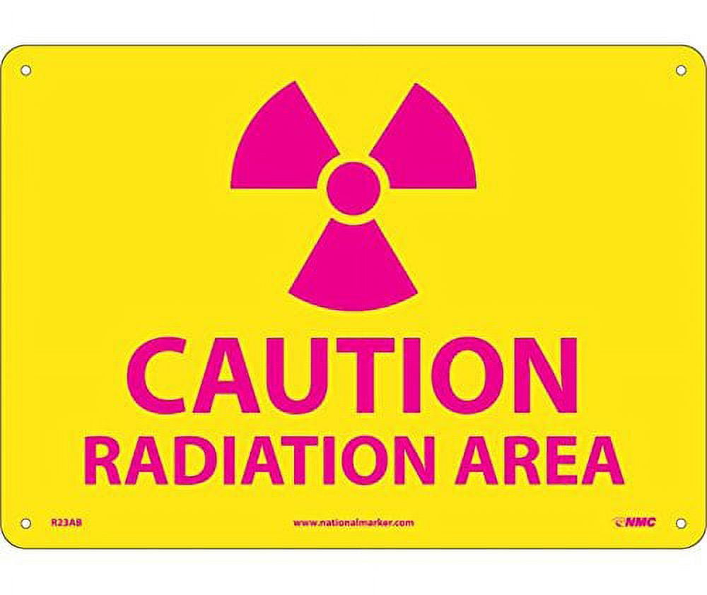 National Marker Corp. R23AB (Graphic) Caution Radiation Area Sign, 10 ...