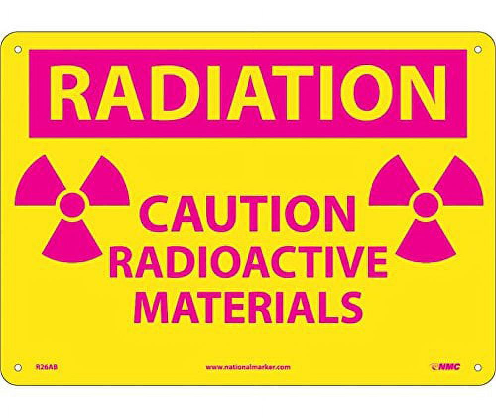 National Marker Corp. R26AB Radiation Caution Radioactive Materials ...