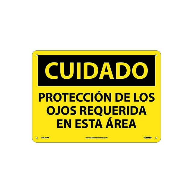 National Marker Cuidado Proteccion De Los Ojos Requerida En Esta Area ...