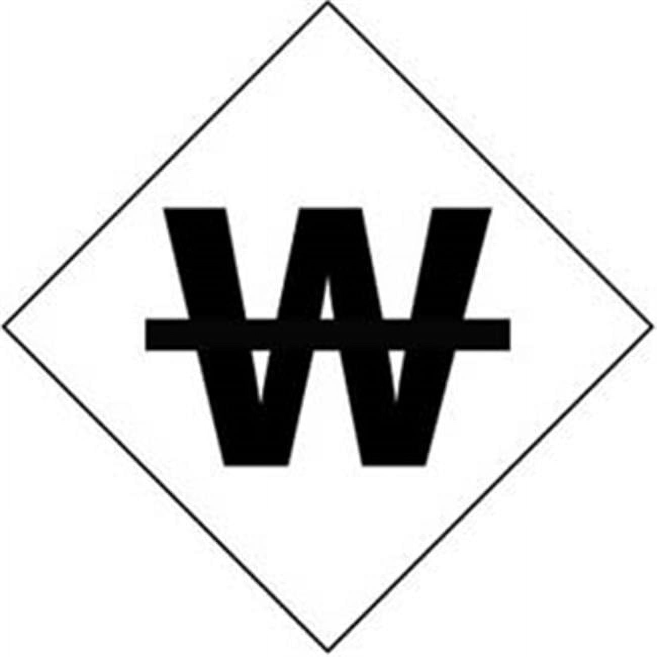 National Marker DCL104 No Water NFPA Label Symbol, 5 x 5 in. - White ...