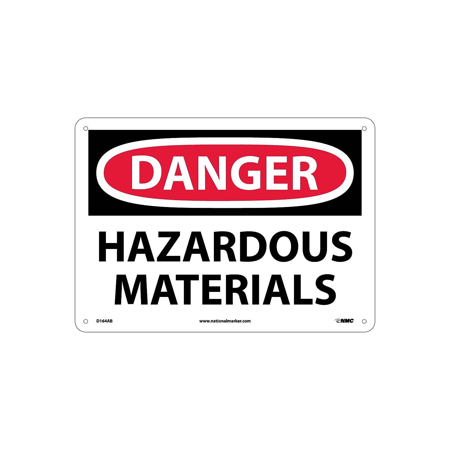 National Marker Danger Signs; Hazardous Materials 10X14 .040 Aluminum ...