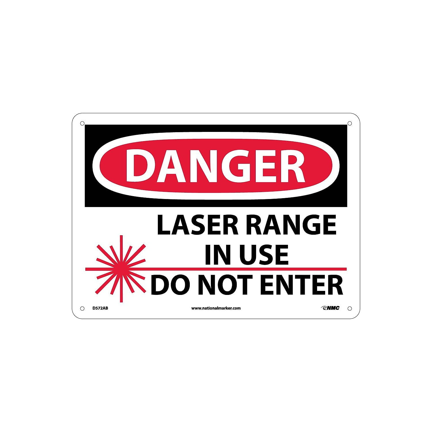 National Marker Danger Signs; Laser Range In Use Do Not Enter Graphic ...