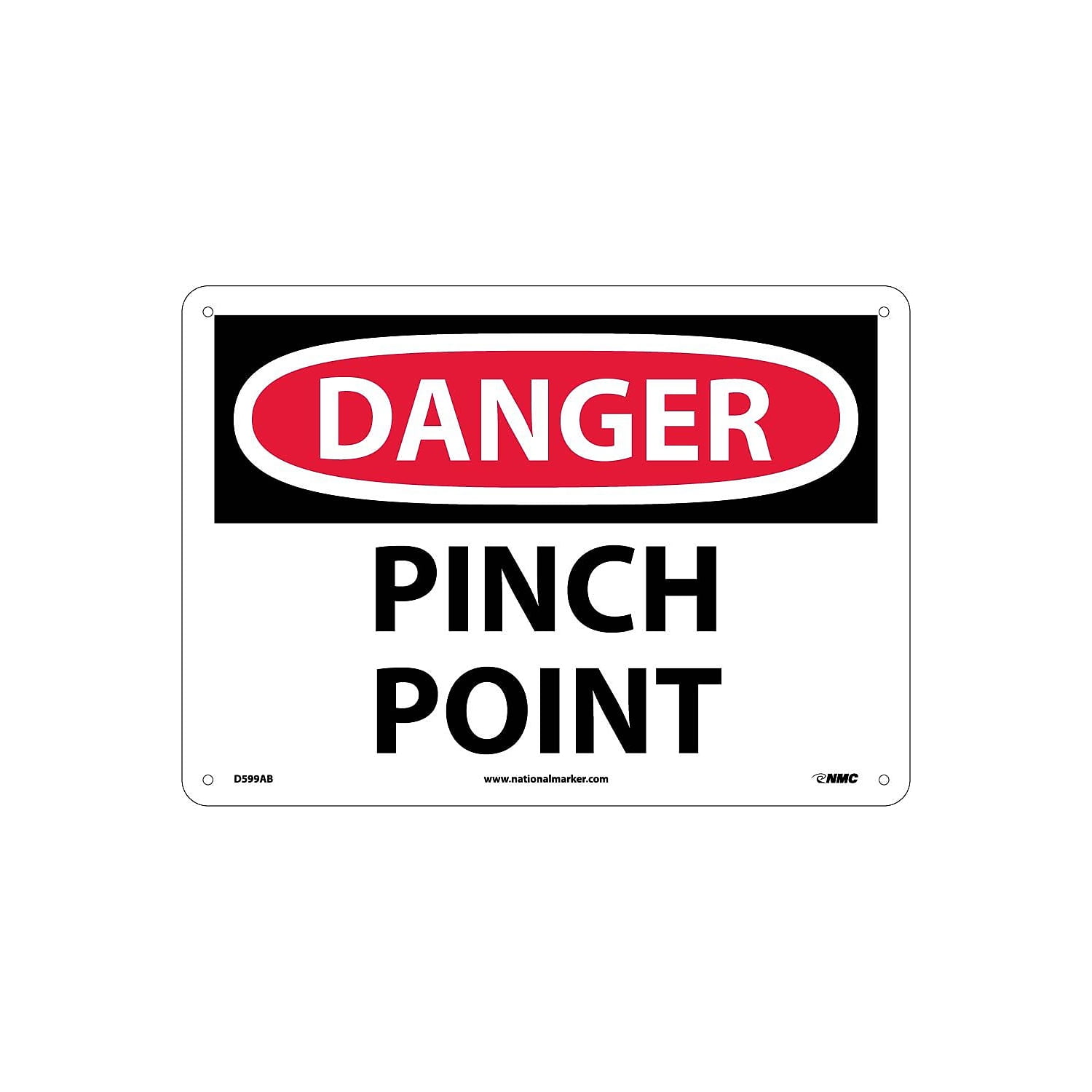 National Marker Danger Signs; Pinch Point 10X14 .040 Aluminum D599AB ...