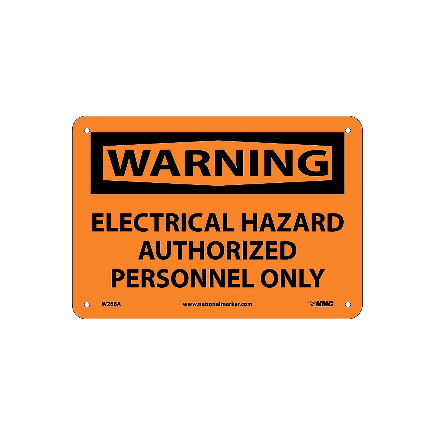 National Marker Electrical Hazard Authorized Personnel Only 7X10 .040 ...