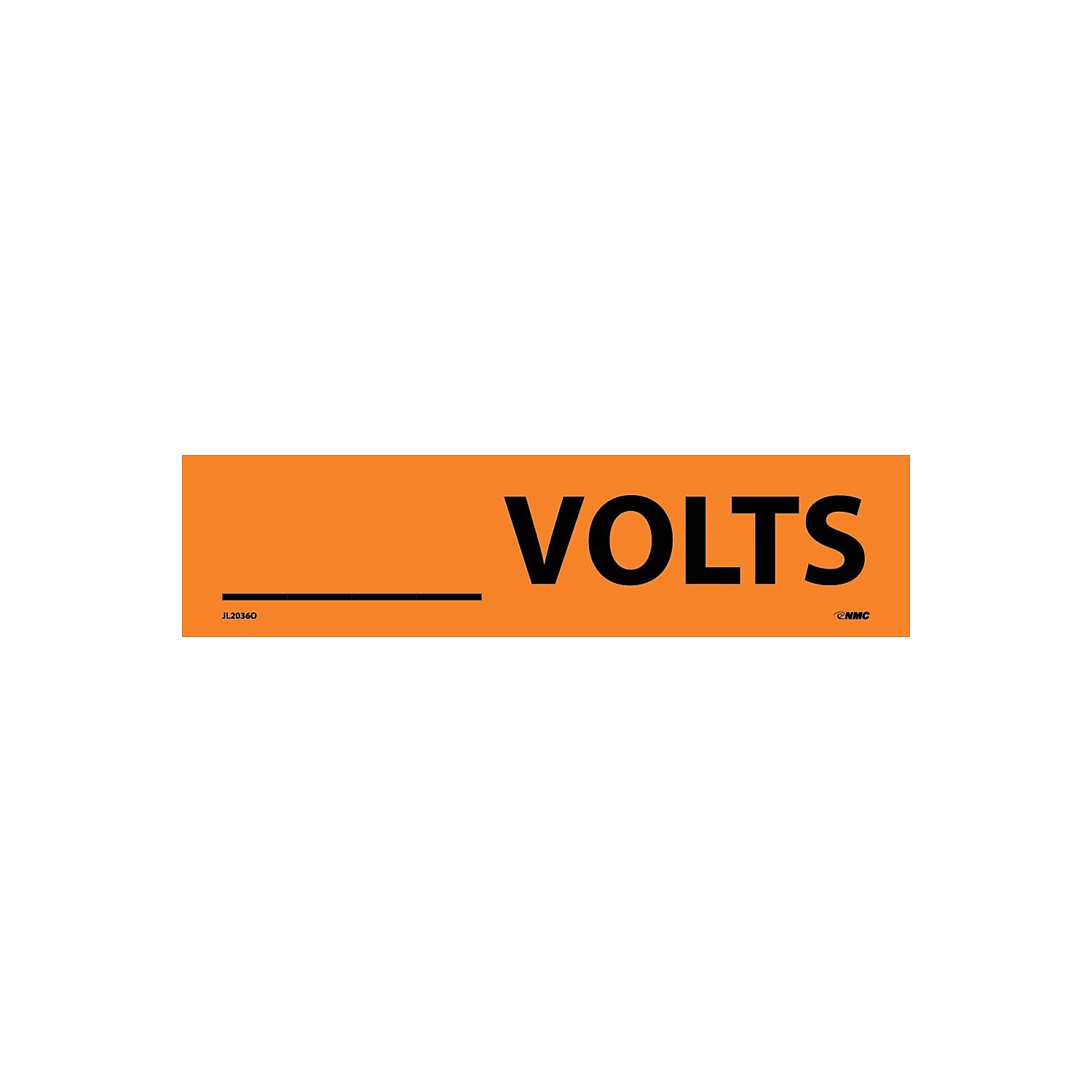 National Marker Electrical Markers; ____Volts 2.25X9 Adhesive Vinyl 25 ...