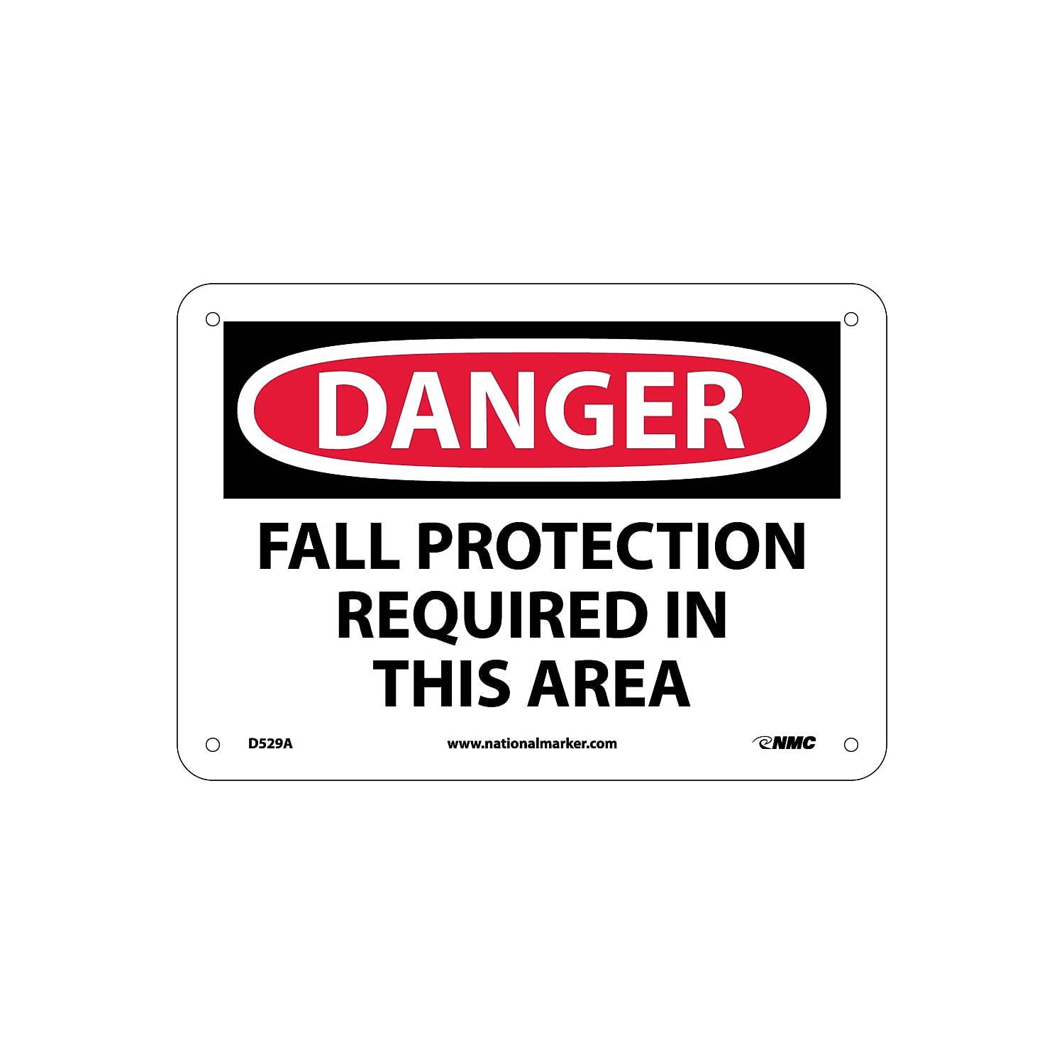 National Marker Fall Protection Required In This Area 7X10 .040 ...