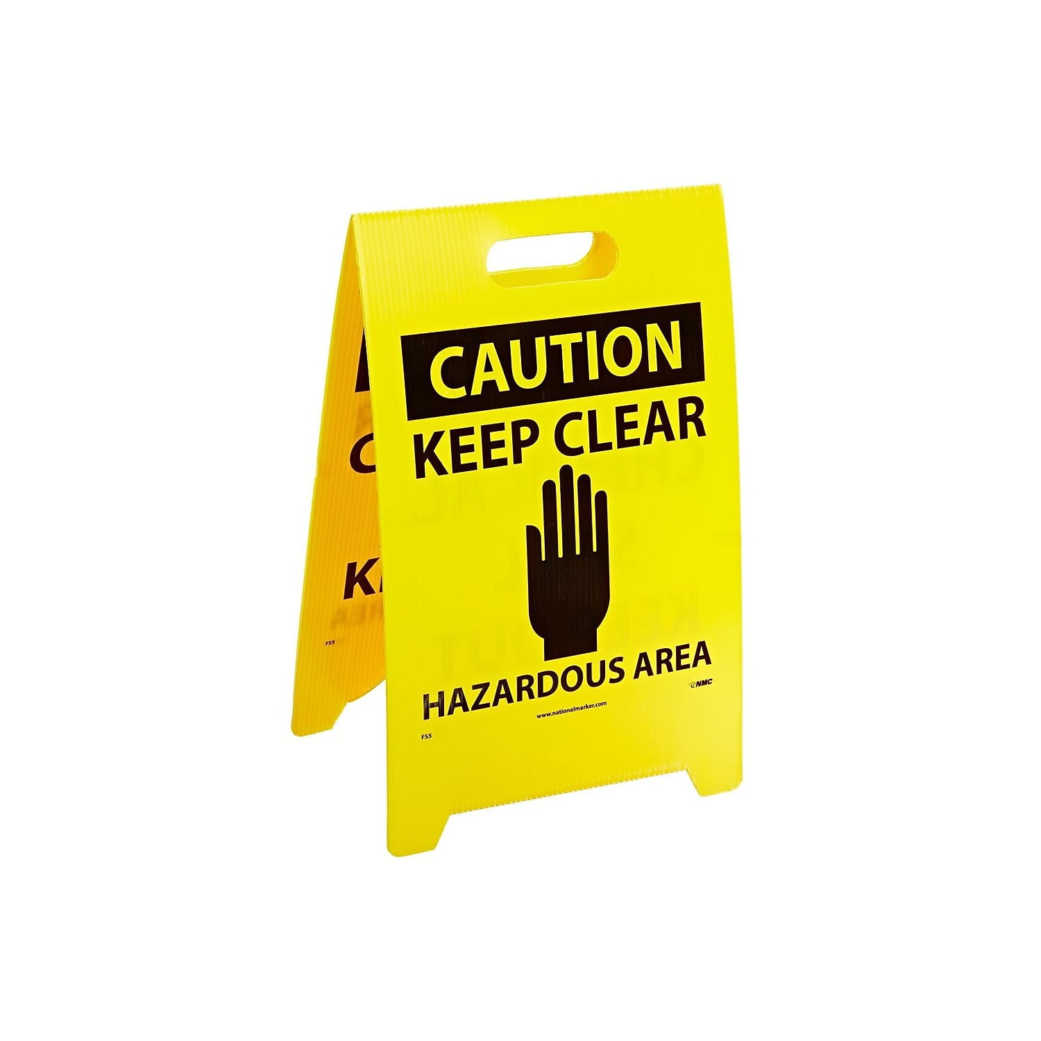 National Marker Floor Sign Dbl Side Caution Chemical Spill Keep Out ...