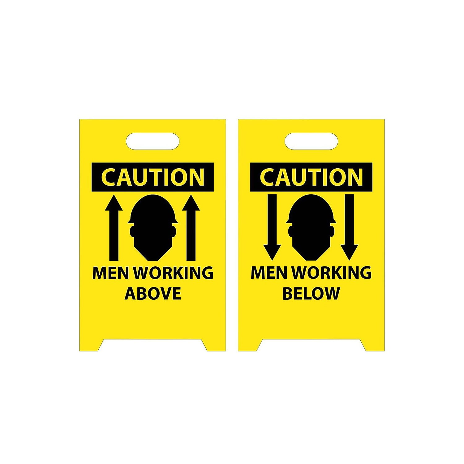 National Marker Floor Sign Dbl Side Caution Men Working Above Caution ...