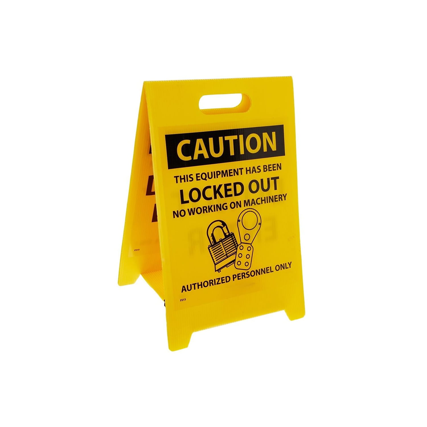 National Marker Floor Sign Dbl Side Caution This Equipment Has Been ...