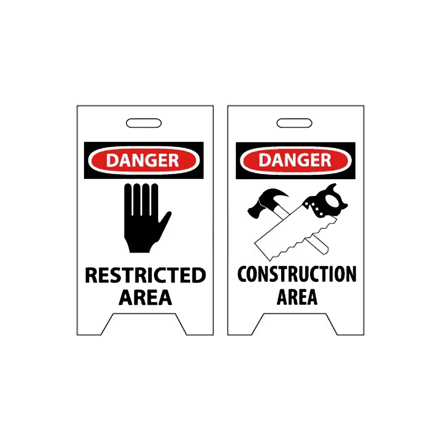National Marker Floor Sign Dbl Side Danger Restricted Area Danger ...
