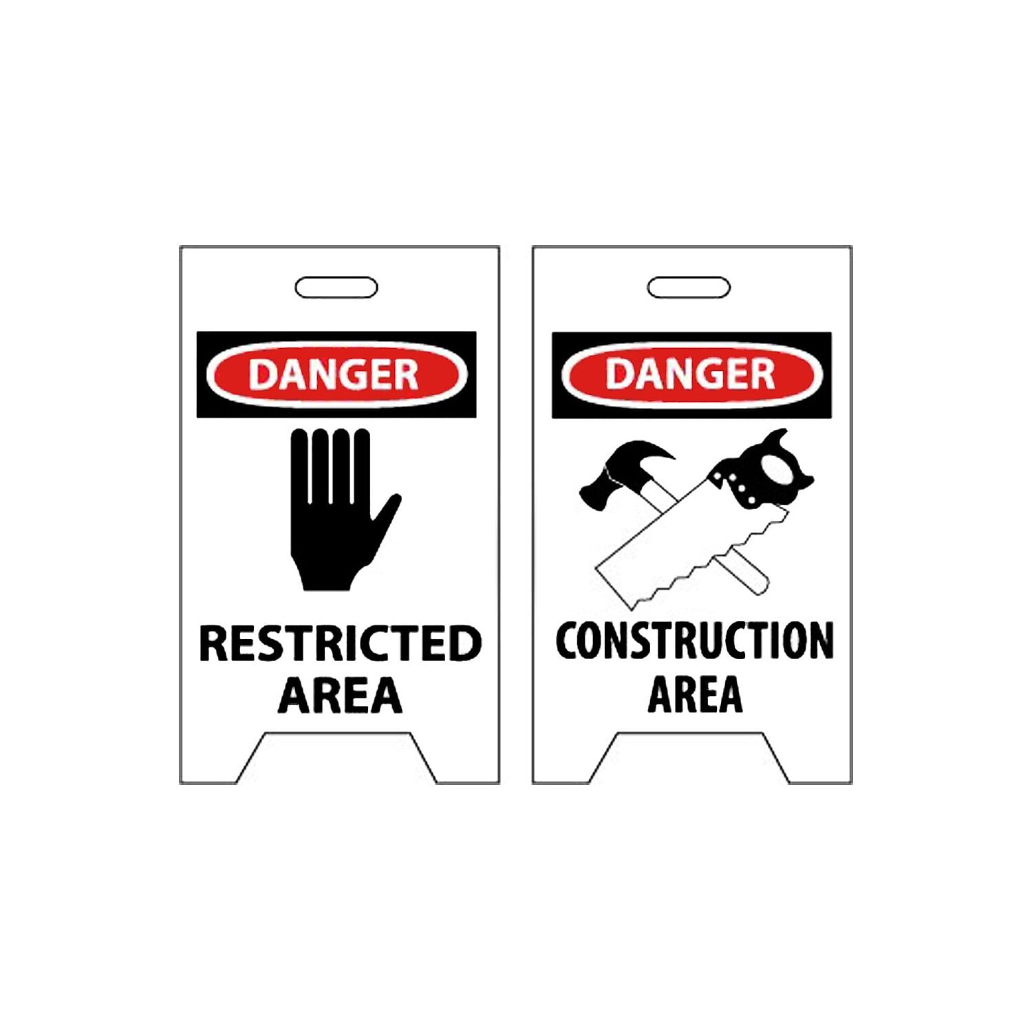 National Marker Floor Sign Dbl Side Danger Restricted Area Danger ...