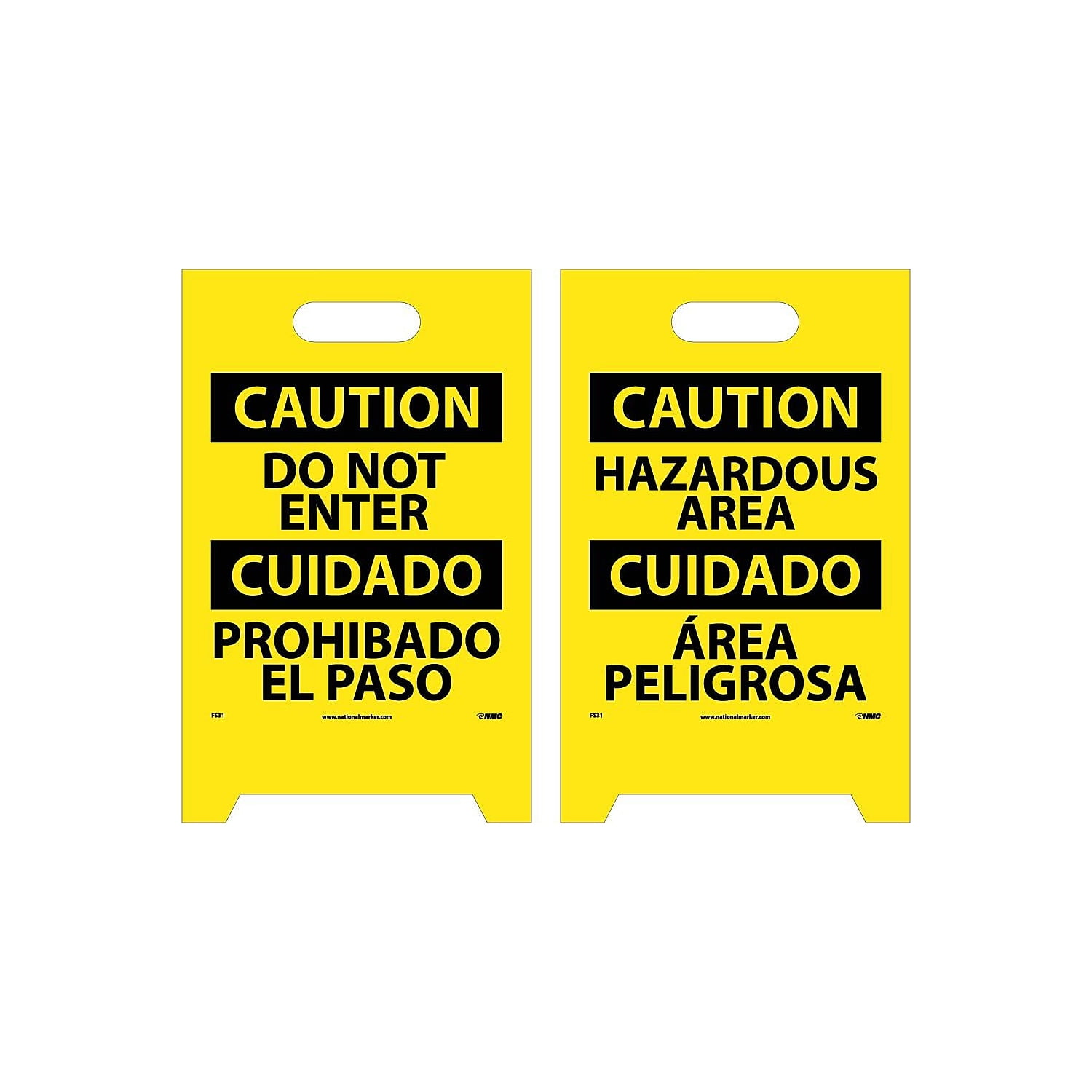 National Marker Floor Signs; Dbl Side Caution Do Not Enter Caution ...