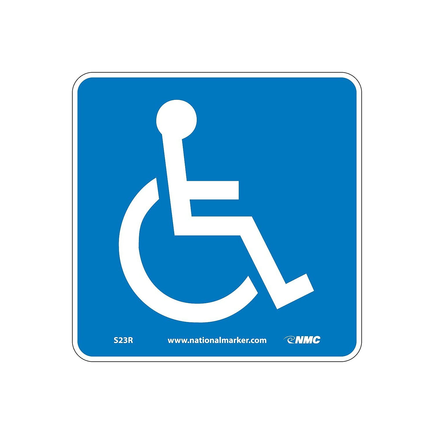 National Marker Information Signs; Handicapped (W/ Graphic) 7X7 Rigid ...
