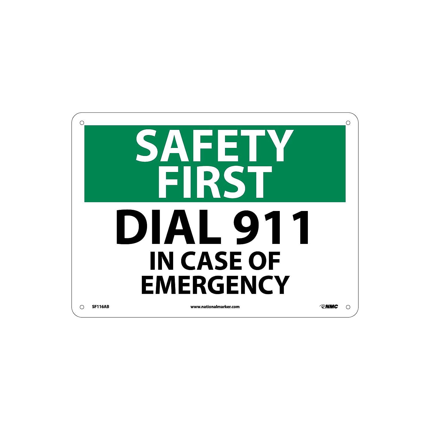 National Marker Information Signs; Safety First Dial 911 In Case Of ...