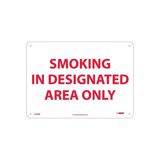 National Marker Information Signs; Smoking In Designated Area Only ...