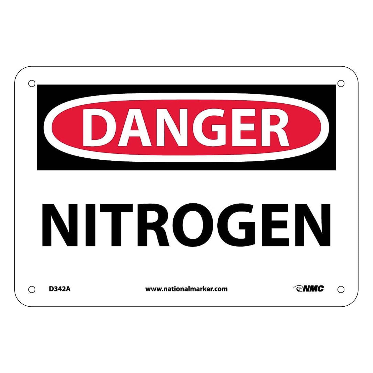 National Marker Nitrogen 7X10 .040 Aluminum Danger Sign D342A - Walmart.com