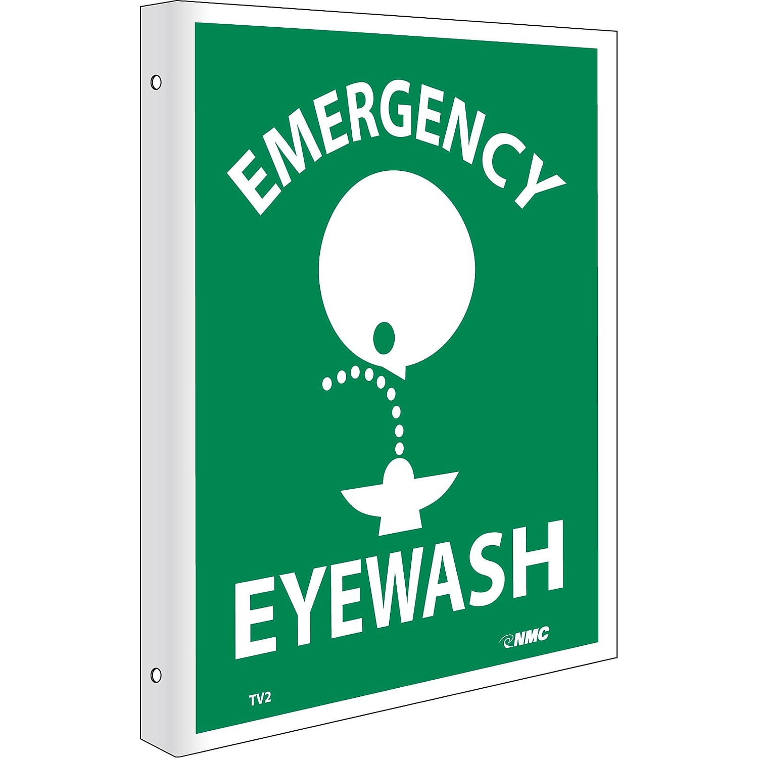 National Marker Notice Signs; Emergency Eye Wash Flanged 10X8 Rigid ...