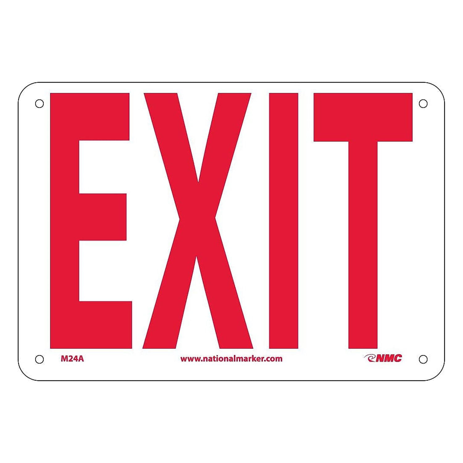National Marker Notice Signs; Exit 7X10 .040 Aluminum M24A - Walmart.com