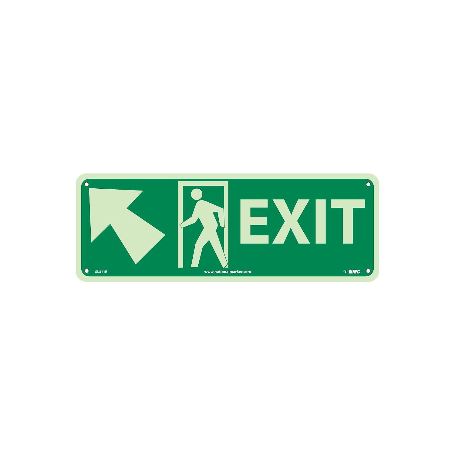 National Marker Notice Signs; Exit (W/ Door And Left Up Arrow) 5X14 ...