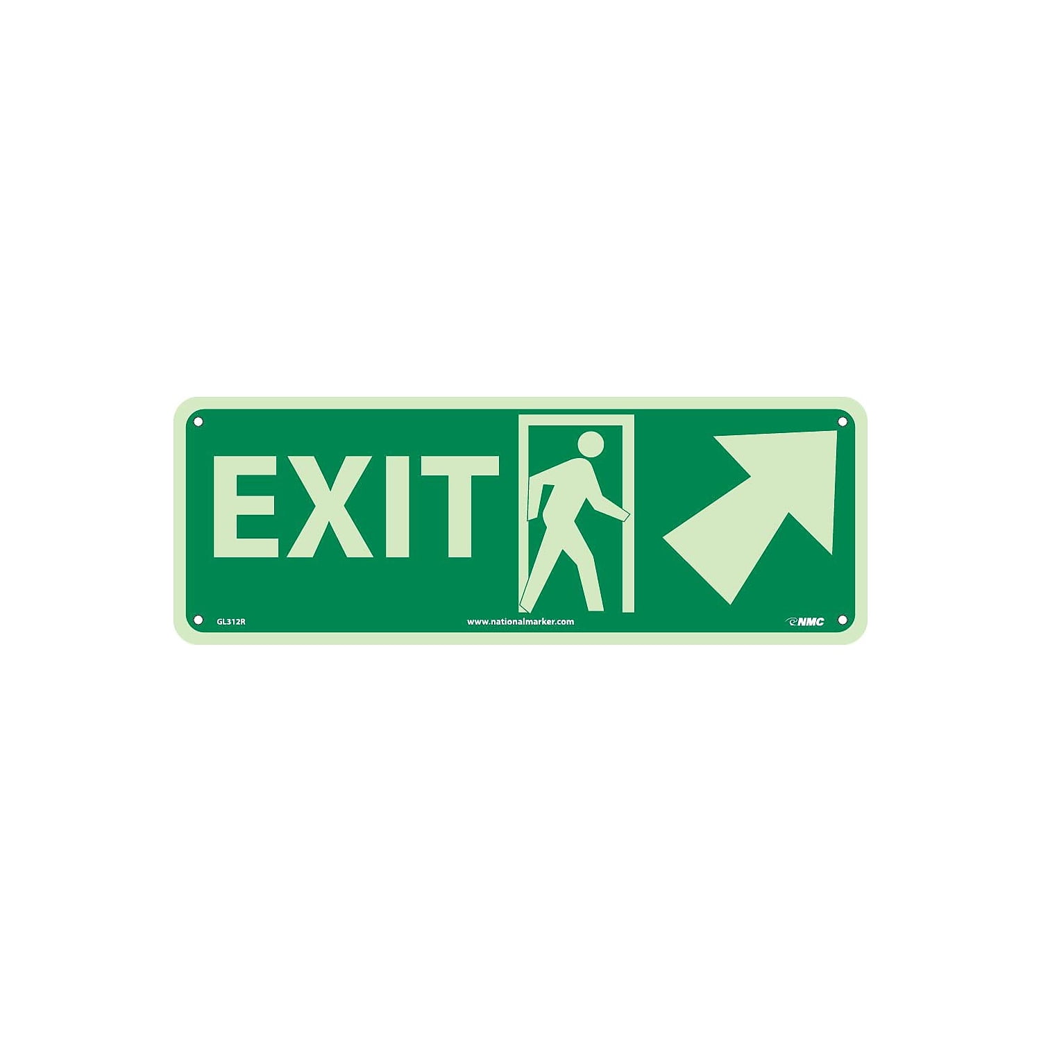National Marker Notice Signs; Exit (W/ Door And Right Up Arrow) 5" x 14 ...