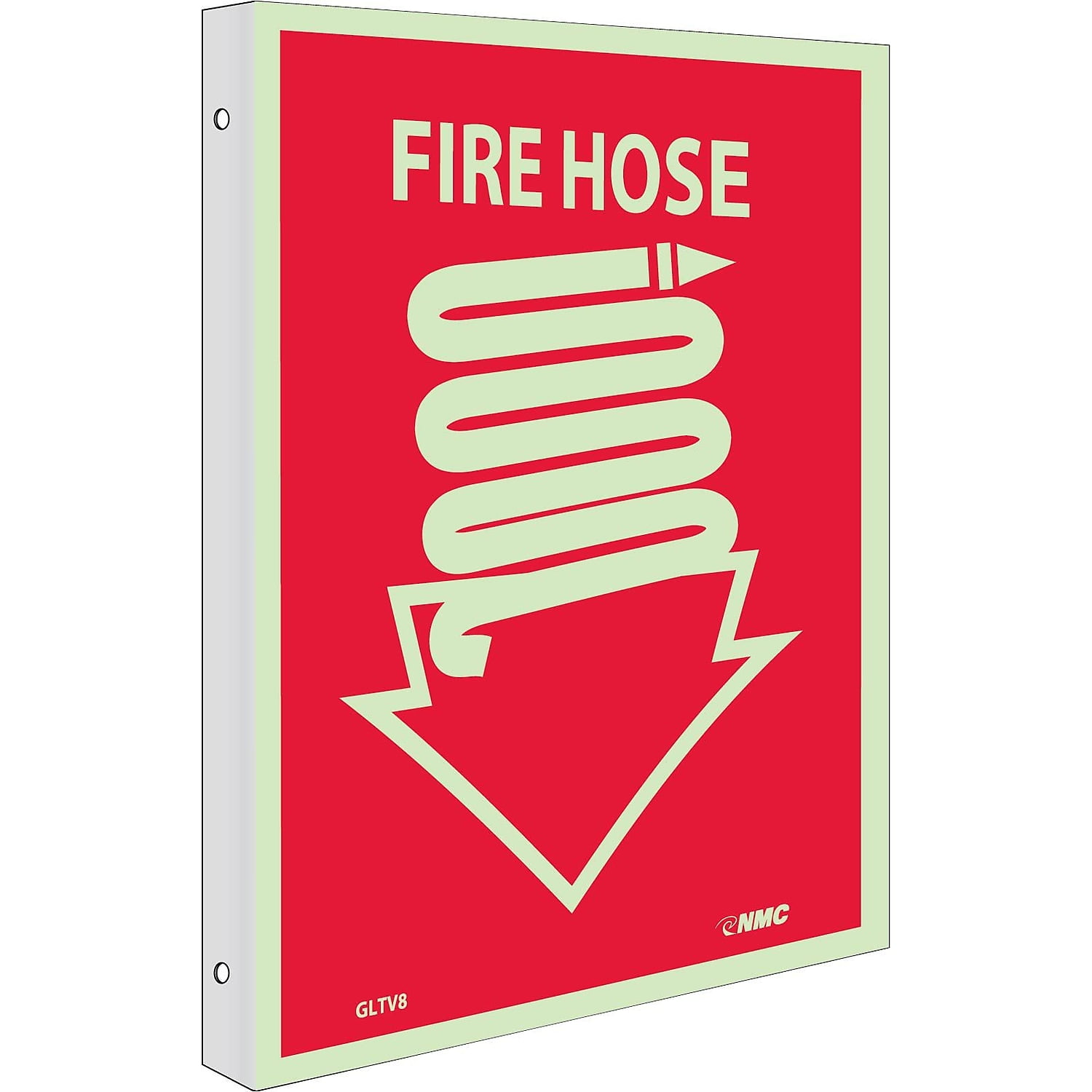 National Marker Notice Signs; Fire Fire Hose 10X8 Plastic Flangedglow ...