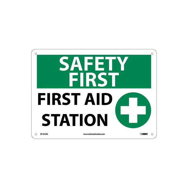 National Marker Notice Signs; Safety First First Aid Station Graphic ...