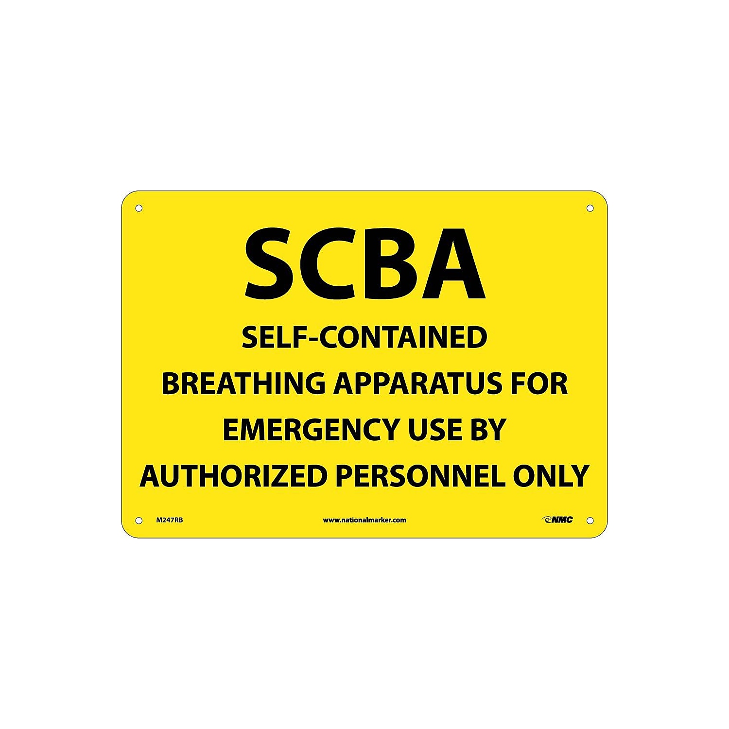 National Marker Notice Signs; Scba Self-Contained Breathing Apparatus ...