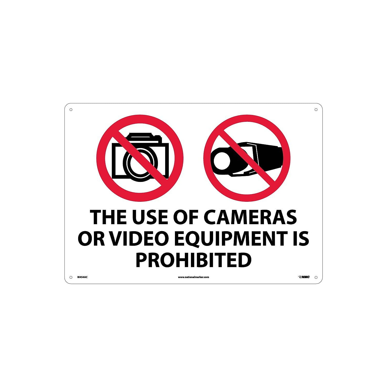 National Marker Notice Signs; The Use Of Cameras Or Video Equipment Is ...