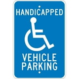 National Marker Parking Signs; Handicapped Vehicle Parking 18X12 .080 ...