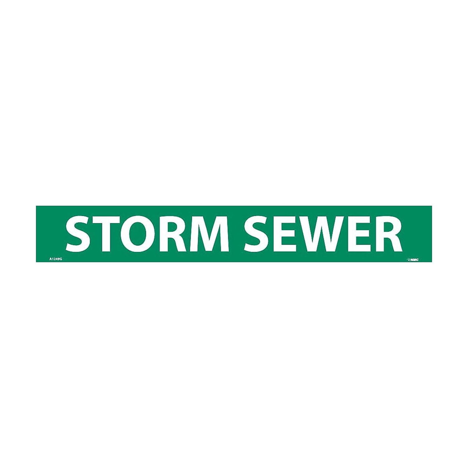 National Marker Pipemarker; Adhesive Vinyl Storm Sewer 2X14 1 1/4" Cap ...