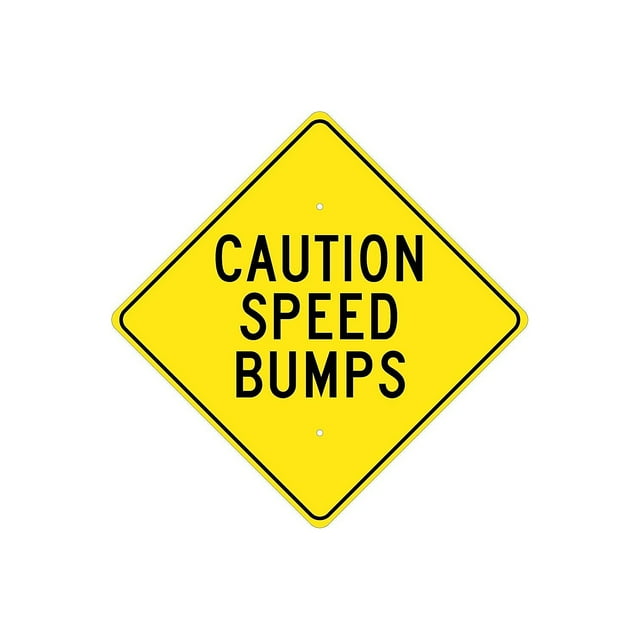 National Marker Reflective "Caution Speed Bumps" Warning Traffic ...
