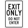 National Marker Reflective "Exit Only Do Not Enter" Regulatory Traffic ...
