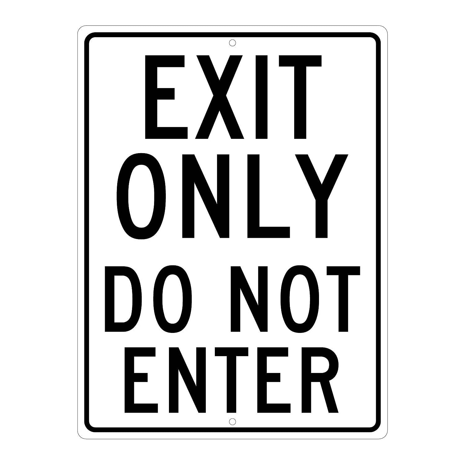 National Marker Reflective "Exit Only Do Not Enter" Regulatory Traffic ...