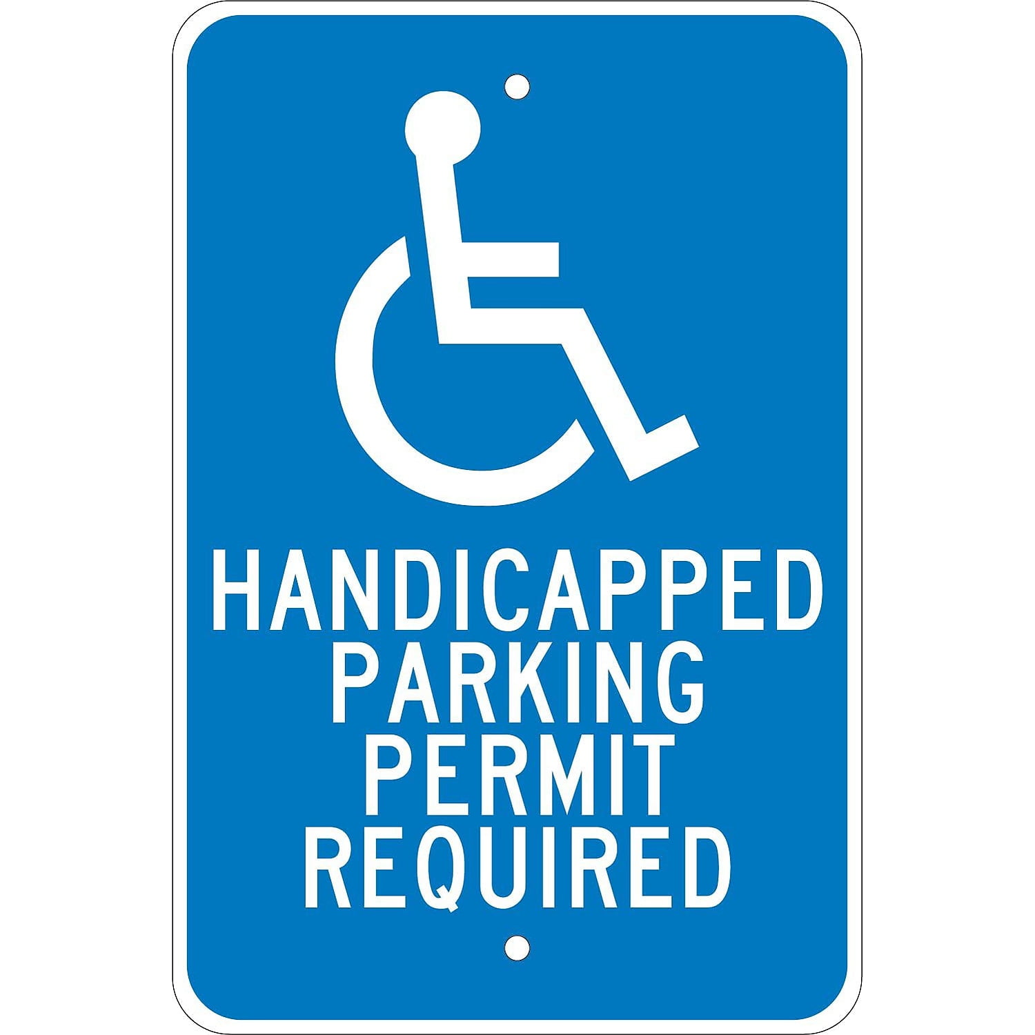 National Marker Reflective "Handicapped Parking Permit Required ...