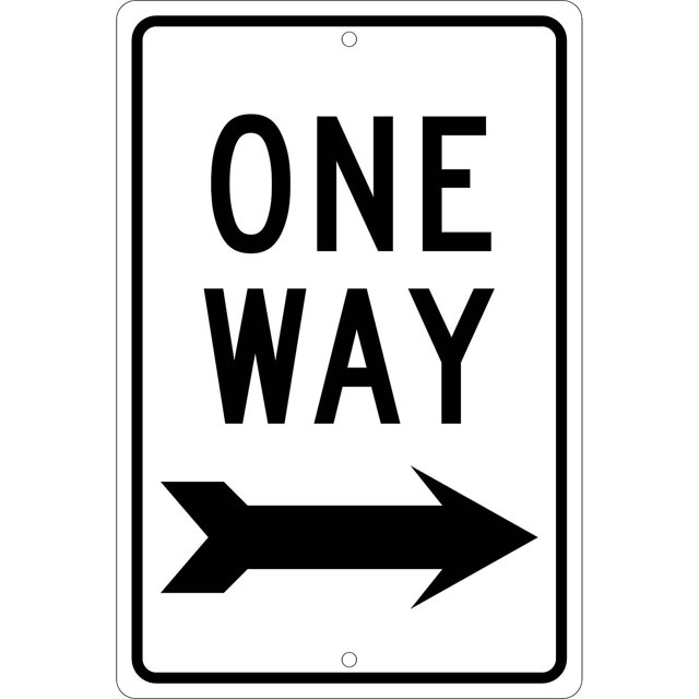 National Marker Reflective "One Way Right" Regulatory Traffic Sign 18 ...