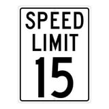 National Marker Reflective "Speed Limit 15" Speed Control Sign 24" x 18 ...