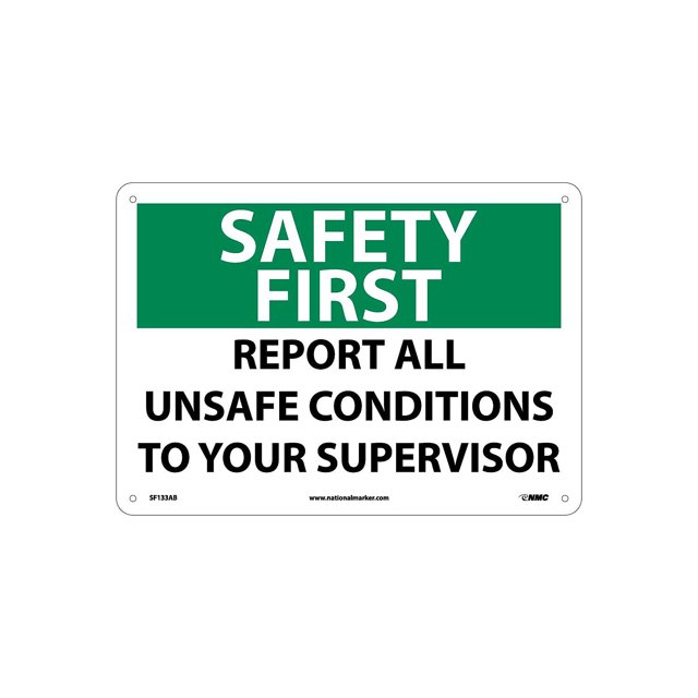 National Marker Safety First Report All Unsafe Conditions 10X14 .040 ...