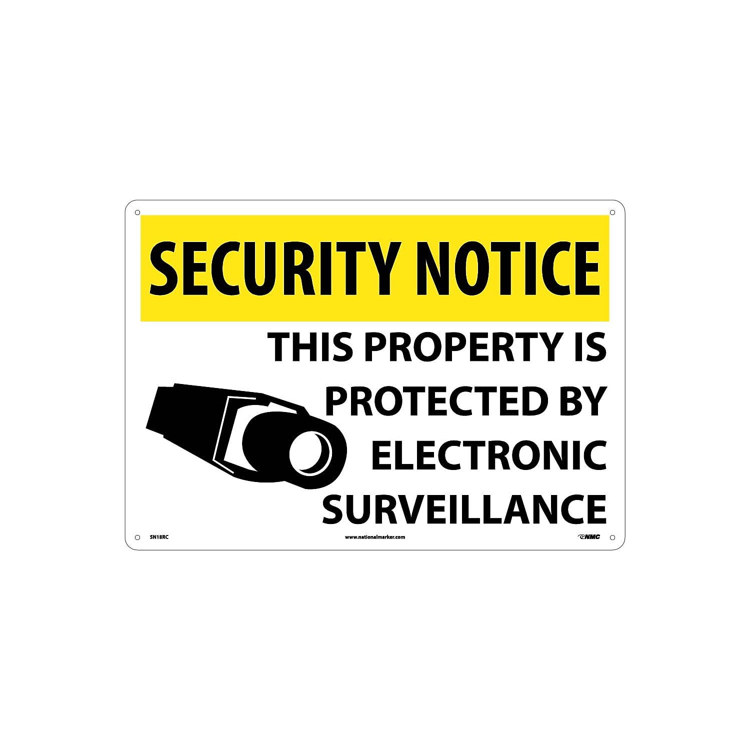 National Marker Security Notice Signs; This Property Is Protected By ...